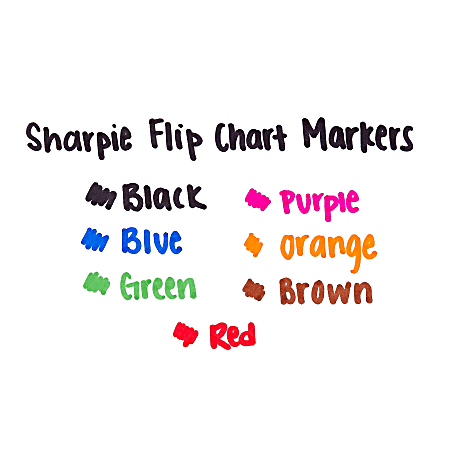 Sharpie Flip Chart Markers Assorted Pack Of 8 22480 - Office Depot