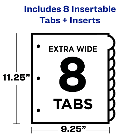 Avery Style Edge Insertable Dividers With Pockets Multicolor Pack Of 8 ...