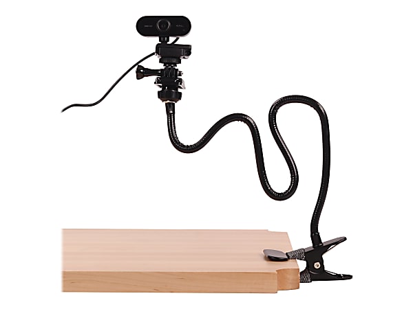 B3E Camera gooseneck mounting kit black - Office Depot