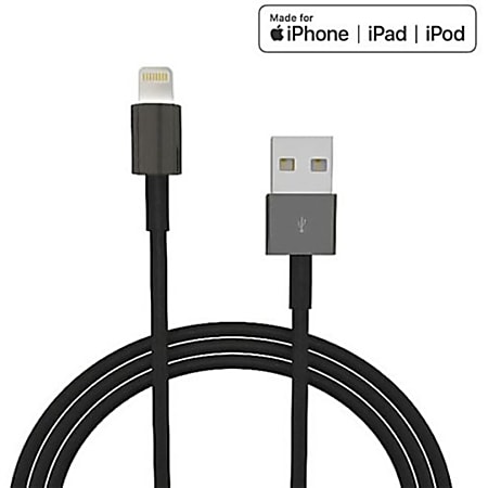 4XEM 10FT 3M Black Lightning cable for Apple iPhoneiPadiPod MFi ...