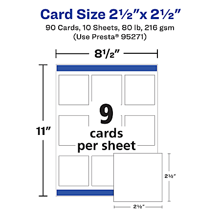 Avery Printable Business Cards With Sure Feed Technology 95271 MWC10 ...