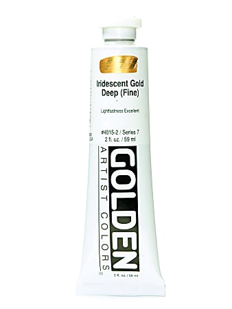 Golden Acrylic Paint 2 Oz Iridescent Gold Deep - Office Depot