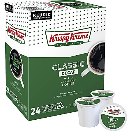 Krispy Kreme Doughnuts Single Serve Coffee K Cup Pods Decaffeinated ...