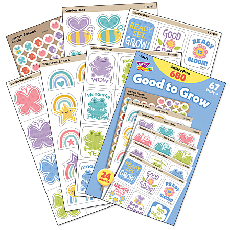TREND Good to Grow Sticker Variety Packs 680 Stickers Per Pack Bundle ...