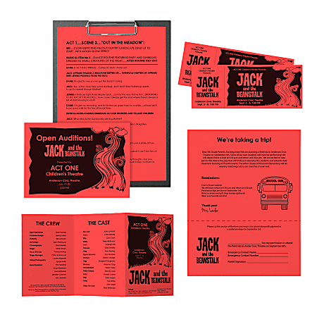 Astrobrights Color Multi Use Printer Copy Paper 1 Ream Rocket Red ...