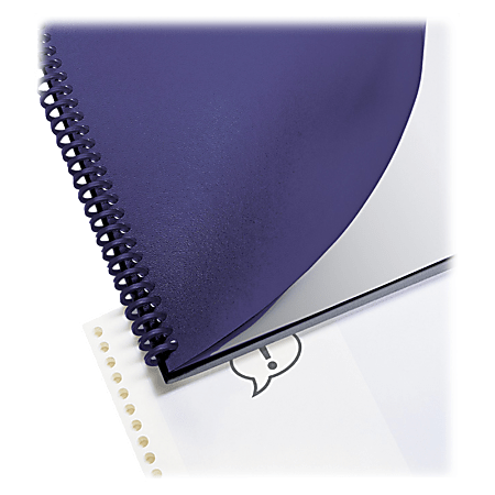 GBC Regency Round Corners Presentation Binding Covers 8 34 x 11 14 Navy ...