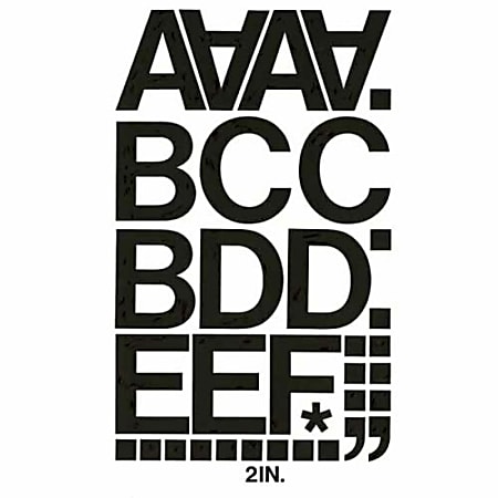 Chartpak Pickett Vinyl Letters And Numbers 2 Black - Office Depot