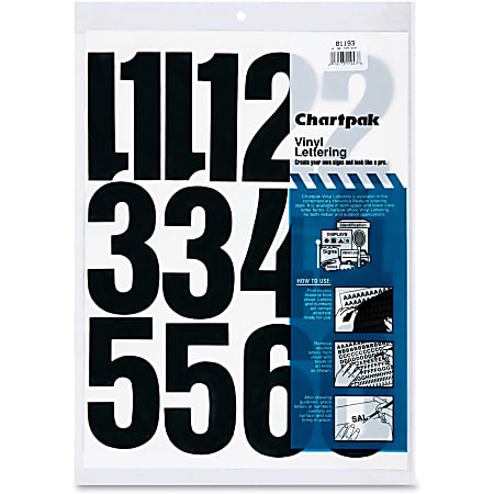 Chartpak Pickett Vinyl Numbers 4 Black - Office Depot