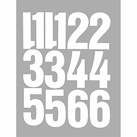Chartpak Pickett Vinyl Numbers 4 White Pack Of 23 - Office Depot