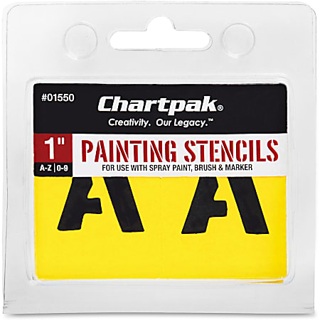 Chartpak Pickett Painting Stencils NumbersLetters 1 - Office Depot
