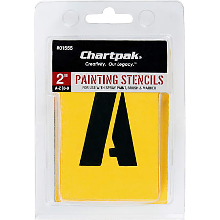 Chartpak Pickett Painting Stencils NumbersLetters 2 - Office Depot