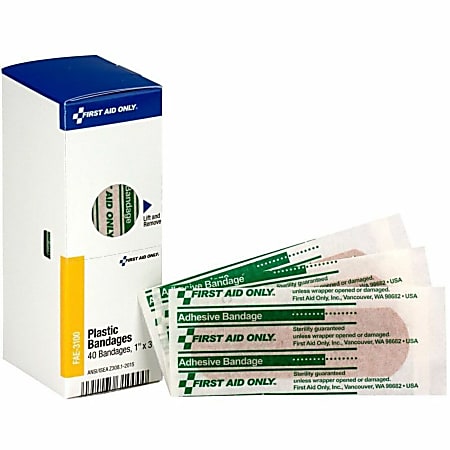 First Aid Only Plastic Bandages Refill For SmartCompliance General ...