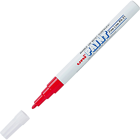 Sanford Uni Paint Markers Fine Point Red Pack Of 12 - Office Depot