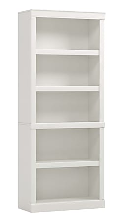 Realspace 72 H 5 Shelf Bookcase Arctic White - Office Depot