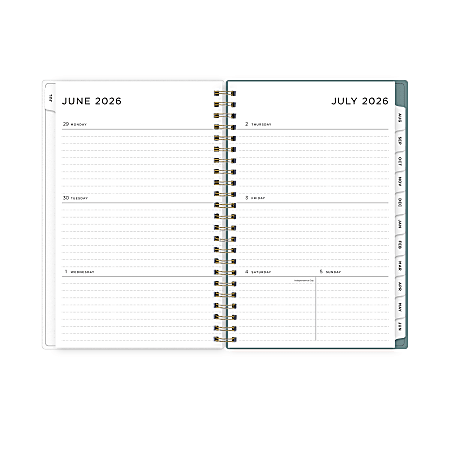 Planning Calendar AG Splatter Dot Jade PP 5x8 AY26 27 WM - Office Depot