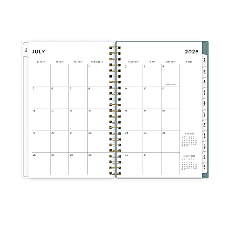 Planning Calendar AG Splatter Dot Jade PP 5x8 AY26 27 WM - Office Depot