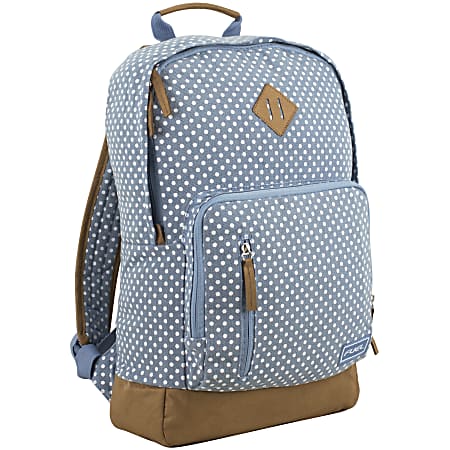 polka dot canvas backpack