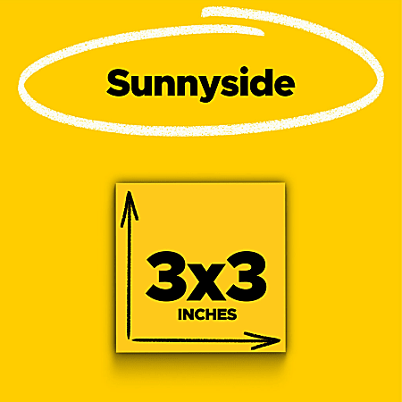 Post it Super Sticky Notes 3 x 3 Electric Yellow 90 Sheets Pack Of 5 ...