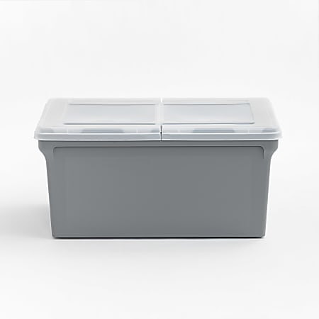 Iris USA File Boxes 44 Qt 31 12 L x 17 516 W x 13 H Gray Pack Of 4 ...