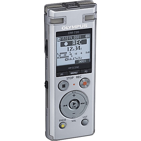 Olympus DM 720 4GB Digital Voice Recorder Silver - Office Depot