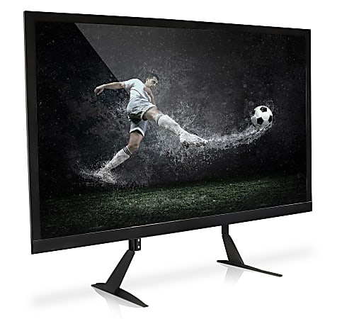 Mount It MI 848 Tabletop TV Stand For 32 60 TVs 27 12 H x 1 716 W x 4 18 D Black ODP Business Solutions