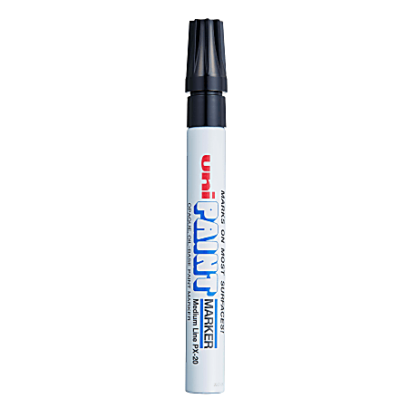 Uni Paint Markers Medium Point Black Pack Of 12 - Office Depot