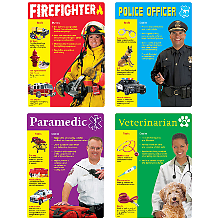 Trend Learning Posters Community Helpers 10 34 x 7 78 Grades Pre K To 4 ...
