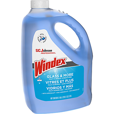Windex Glass Cleaner With Ammonia D 128 Oz Bottle - Office Depot