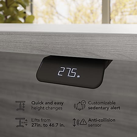 Stratus 72W x 30D Electric Standing Desk with Drawers and Modesty Panel ...