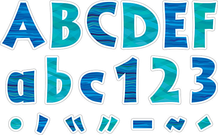 Barker Creek Letter Pop Outs 4 Sea Sky Pack Of 255 Pop Outs - Office Depot