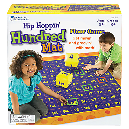 Learning Resources Hip Hoppin Hundred Mat Kindergarten Grade 2 - Office ...