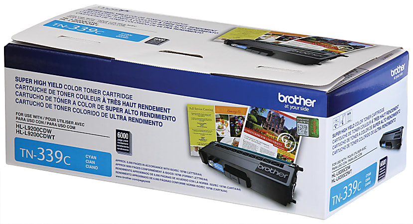 Brother TN 339 Cyan High Yield Toner Cartridge TN 339C - Office Depot