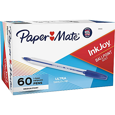 Paper Mate InkJoy 50ST Stick Ballpoint Pens Medium Point 1.0 mm Clear ...