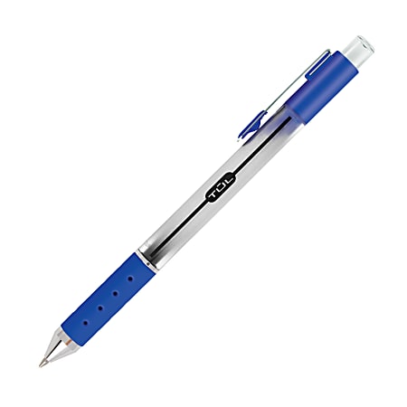 TUL Retractable Gel Pens Medium Point 0.7 mm Silver Barrel Black And ...
