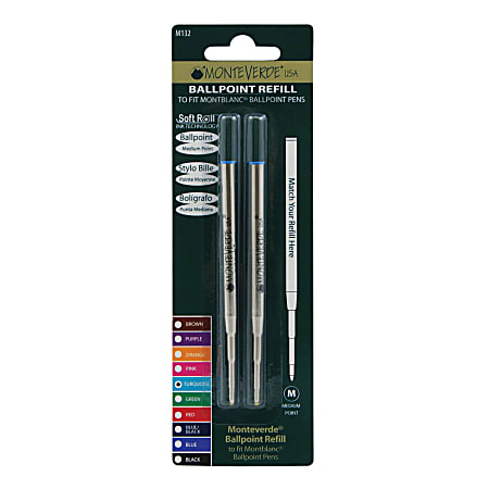 Monteverde Ballpoint Refills For Montblanc Ballpoint Pens Medium Point ...