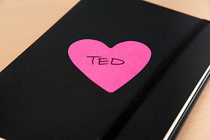Post it Notes Super Sticky Die Cut Heart Shape 3 x 3 Purple Pink 75 ...