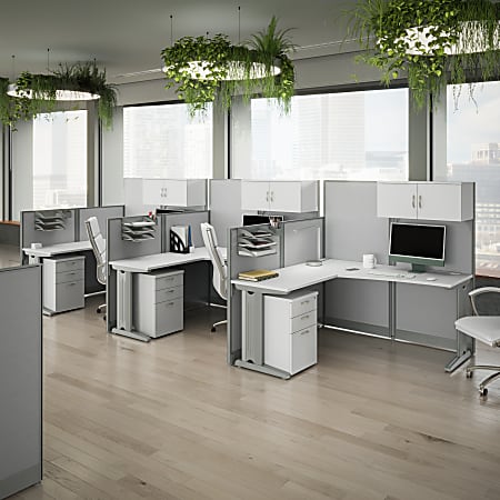 Bush Business Furniture Office in an Hour 194 W 3 Person L Shaped ...