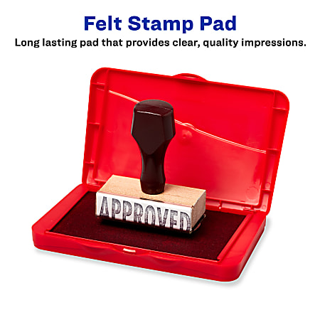 Avery Carters Felt Stamp Pad 2.75 x 4.27 Red - Office Depot