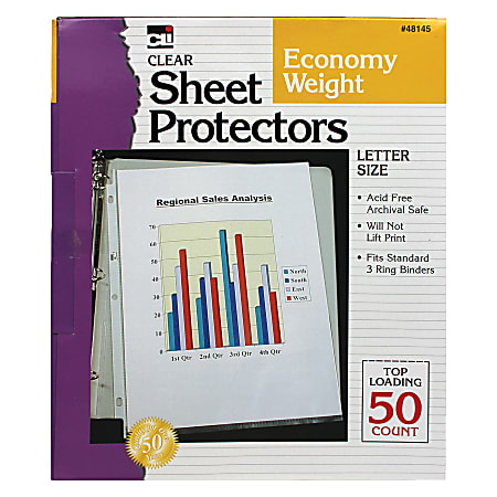 Charles Leonard Top Loading Sheet Protectors 8 12 x 11 Clear Pack Of ...