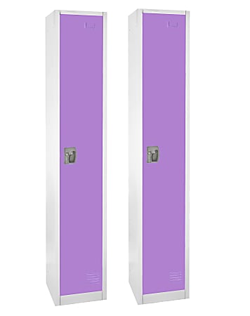 Alpine 1 Tier Steel Lockers 72 H x 12 W x 12 D Purple Set Of 2 Lockers ...