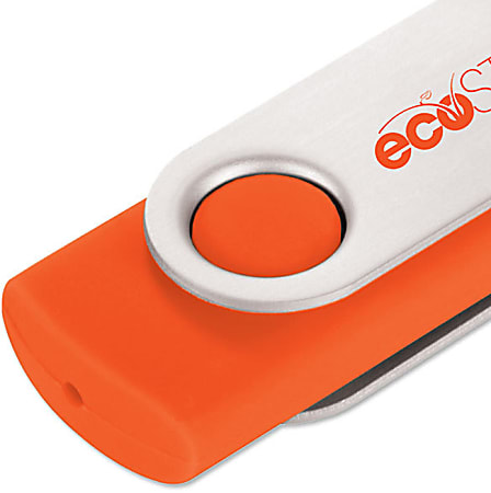 Rotate Silver Clip USB Flash Drive 2GB - Office Depot