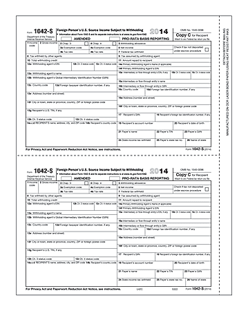 Complyright 1042 S Tax Forms Copy C 8 12 x 11 Pack Of 100 - Office Depot