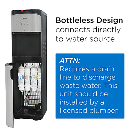 Commercial Cool CCDC02 Direct Connect Water Dispenser With RO System 41 ...