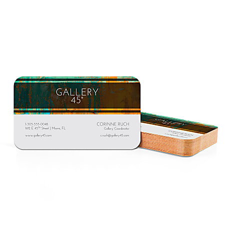 Custom Full Color Luxury Heavy Weight Color Core Business Cards Orange ...