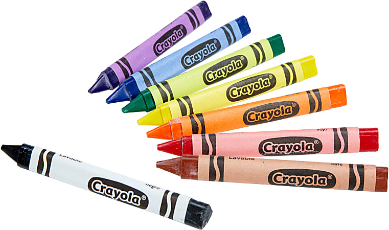 Crayola Young Kids Washable Tripod Crayons Assorted Colors Pack Of 8 ...