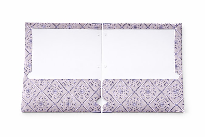 Gartner Studios Dual Pocket Folder 9 14 x 11 12 Navy Tile - Office Depot