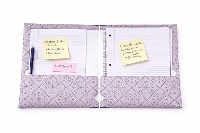 Gartner Studios Dual Pocket Folder 9 14 x 11 12 Navy Tile - Office Depot