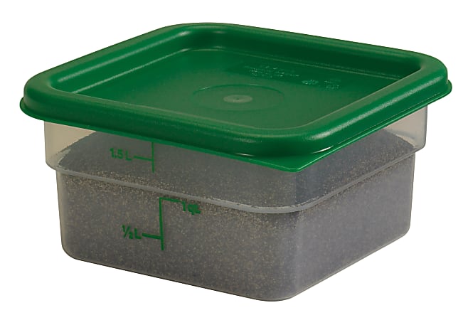 Cambro CamSquare Lids For 2 4 Qt Storage Containers Kelly Green Pack Of ...