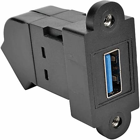 Tripp Lite USB 3.0 Keystone Panel Mount Coupler Angled FF All in One ...