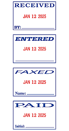 2000 PLUS Date Message Dater Stamp Paid Faxed Received Entered Stamp ...